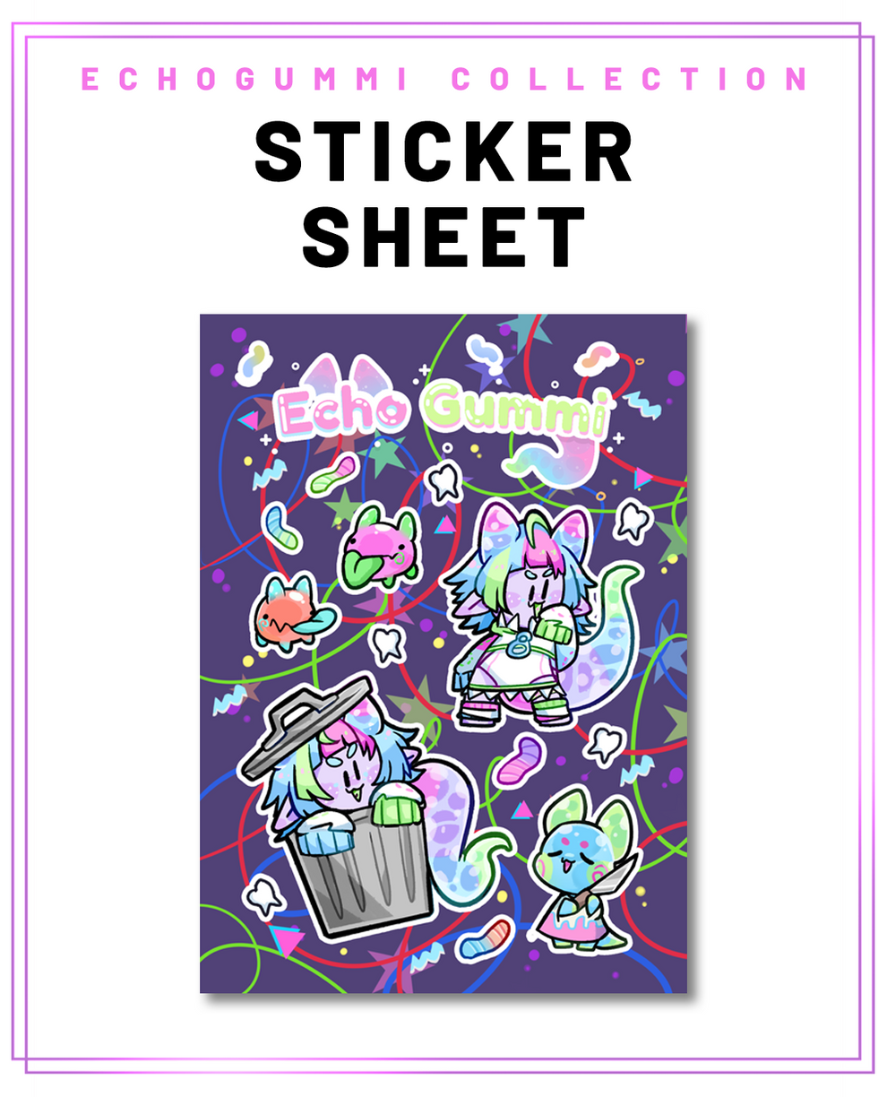 ECHOGUMMI STICKER SHEET – Mugi Mart
